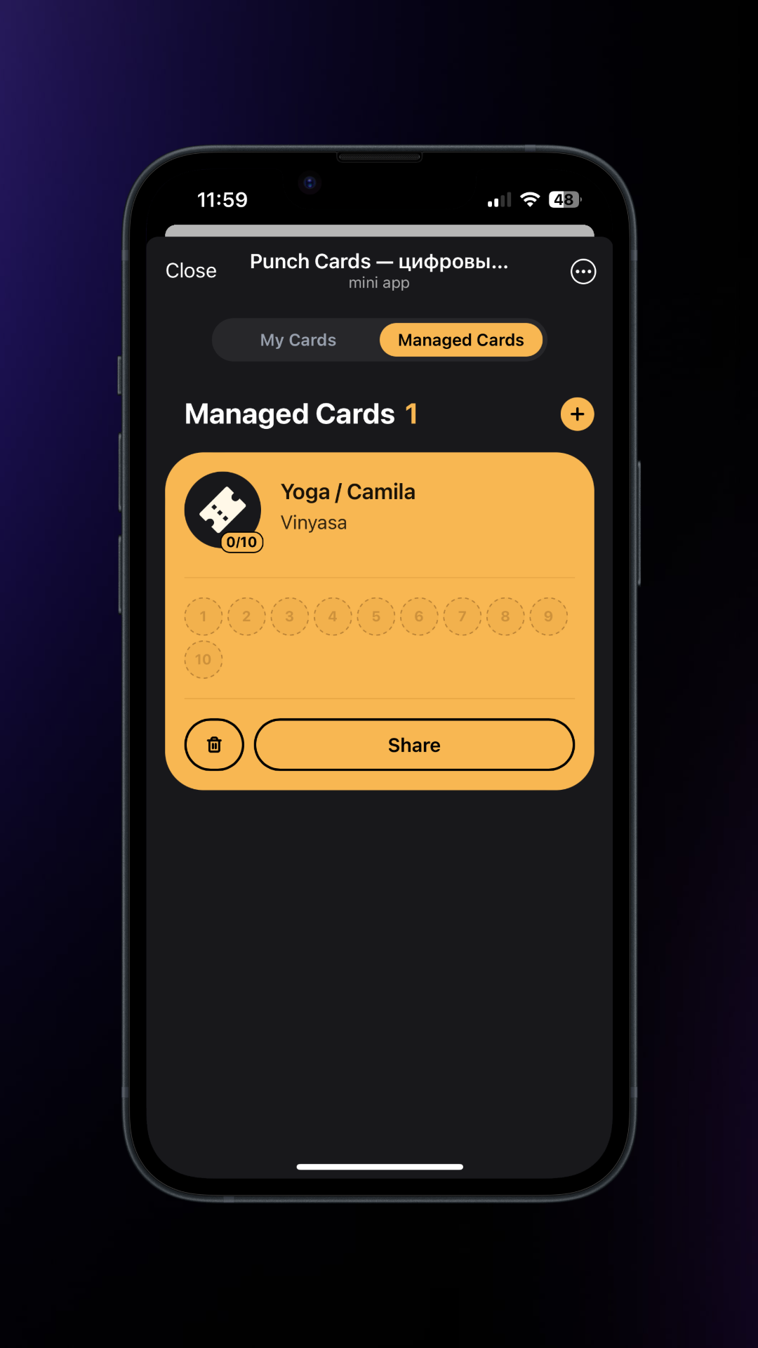 Punch Cards – Your Client Loyalty System, Built for Telegram